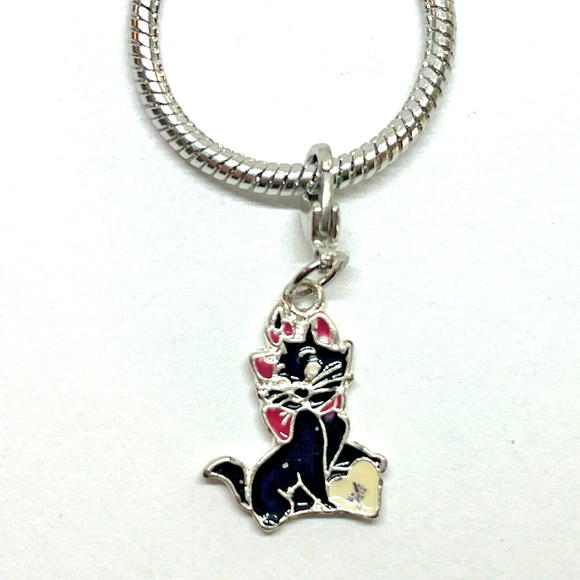 Jewelry | Cartoon Black Cat Add On Charm For European Bracelet Heart ...